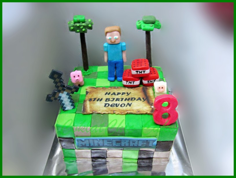 Cake Minecraft – DEVON – COKLATCHIC CAKE Est.2004