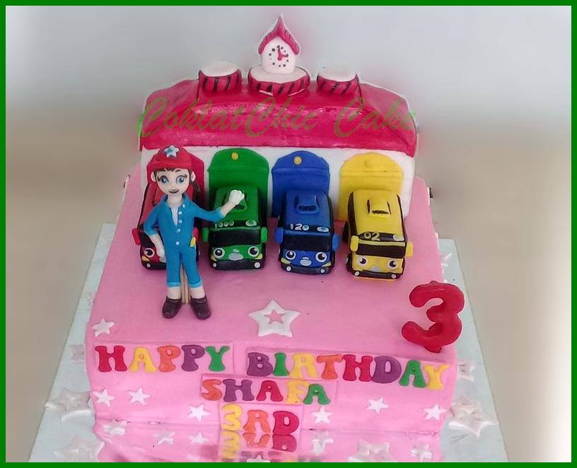 Cake Tayo The Little Bus – SHAFA – COKLATCHIC CAKE Est.2004