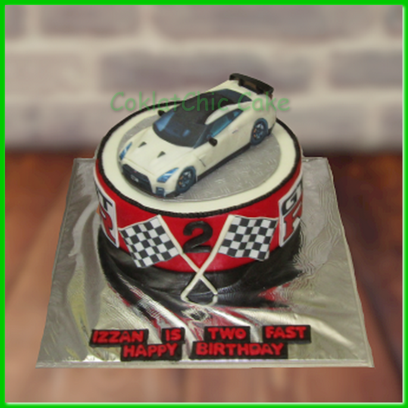 Cake Supercar Nissan GTR – IZZAN – COKLATCHIC CAKE Est.2004