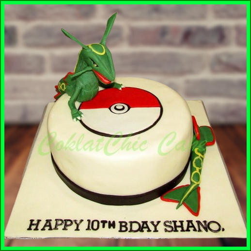 Cake POKEMON Rayquaza – SHANO – COKLATCHIC CAKE Est.2004