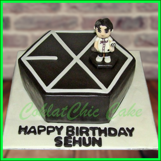 Cake Boyband Korea EXO – COKLATCHIC CAKE Est.2004