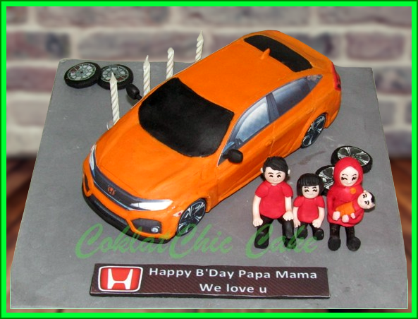 Cake Mobil Honda Civic dan Family – COKLATCHIC CAKE Est.2004