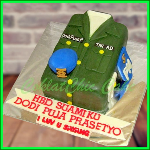 Cake Baju Polisi Militer – DODI – COKLATCHIC CAKE Est.2004