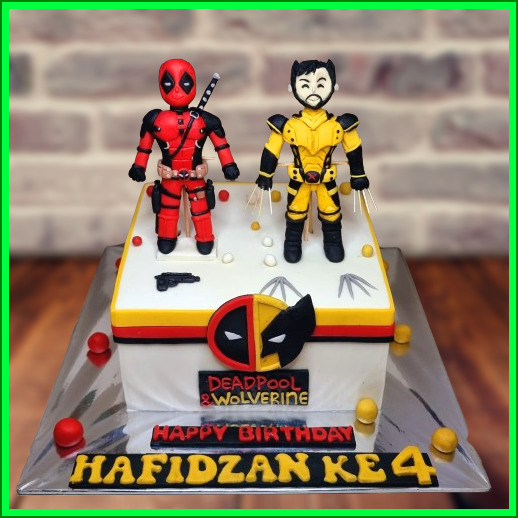 Cake Deadpool and Wolverine – HAFIDZAN – COKLATCHIC CAKE Est.2004