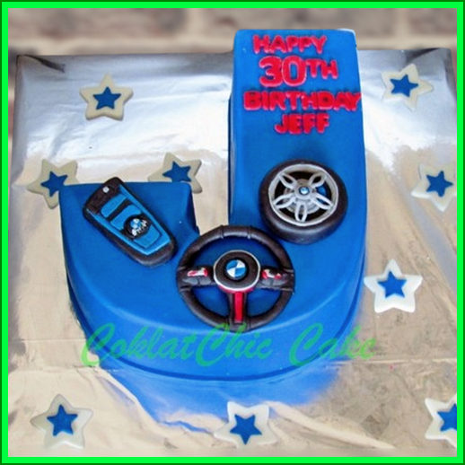 Cake Huruf J tema BMW – JEFF – COKLATCHIC CAKE Est.2004