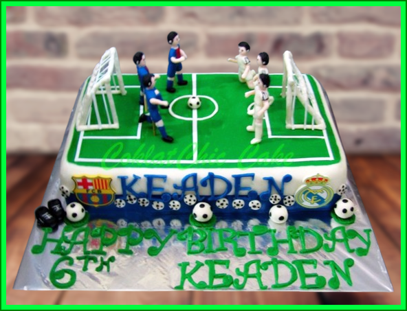 Cake Soccer Barcelona vs Real Madrid – KEADEN – COKLATCHIC CAKE Est.2004
