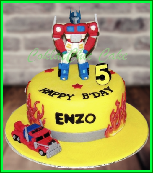 Cake The Transformers Optimus Prime – ENZO – COKLATCHIC CAKE Est.2004