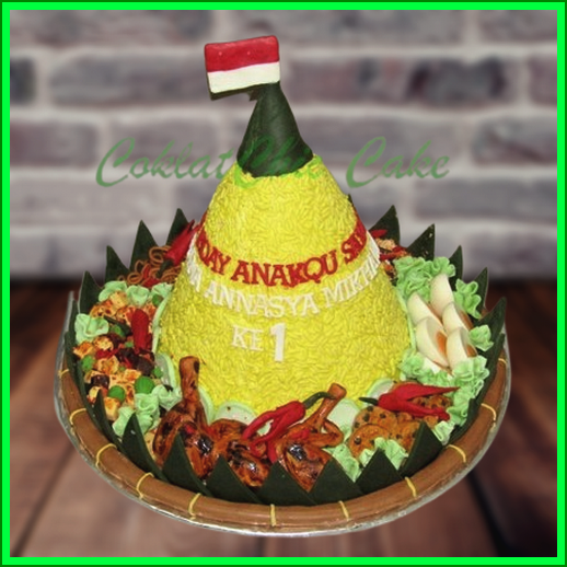 Cake Nasi Tumpeng – SHAQUEENA – COKLATCHIC CAKE Est.2004
